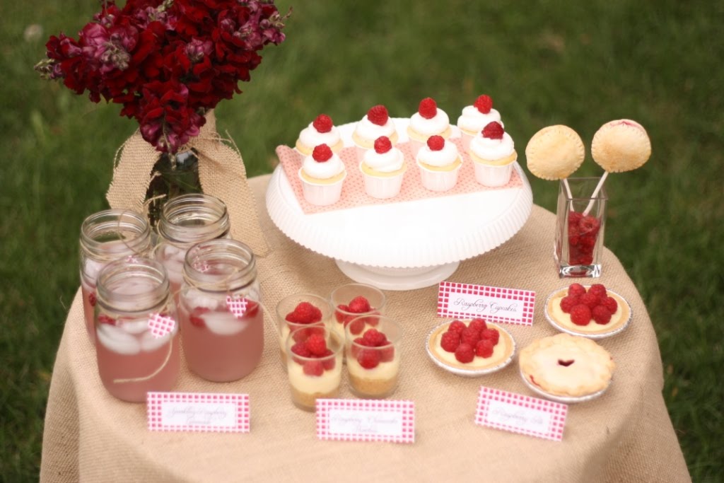Rustic Raspberry Dessert Table - Oh My Creative